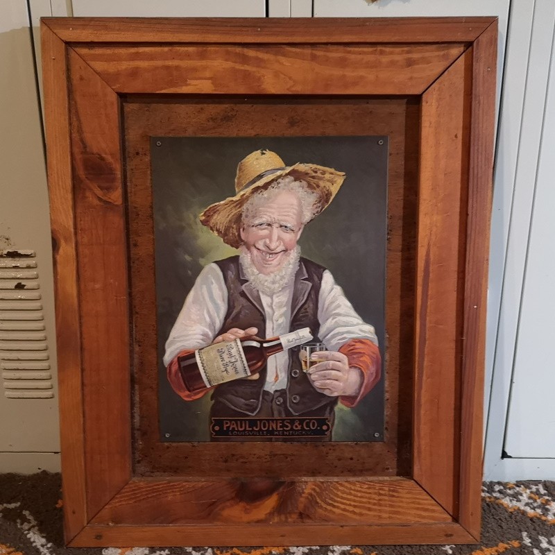 Tableau western plaque émaillée Pocker